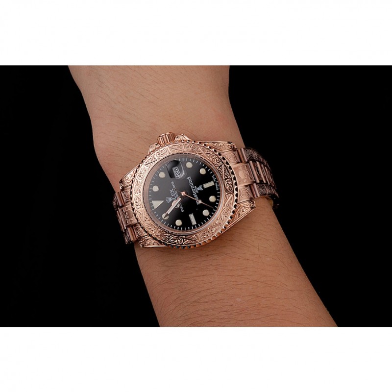 Rolex Mastermind Japan Limited Edition Black Dial Rose Gold Gehäuse und ...
