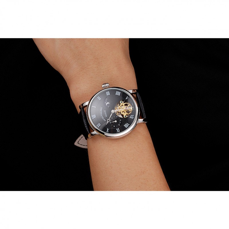 Patek Philippe Komplikationen Mondphase Tourbillon Zifferblatt schwarz ...
